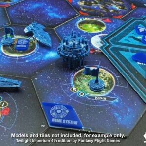 Command & Control Token Set | Compatible with Twilight Imperium 4th Edition | Set of 33 (Blue)