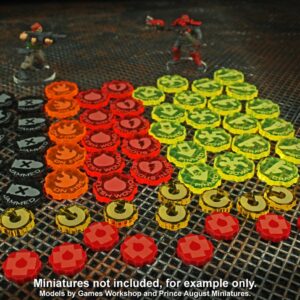 LITKO Hive City Combat Token Set Compatible with Warhammer 40,000 Necromunda: Underhive (65)