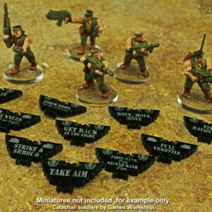 LITKO Guard Special Orders Token Set | Compatible with Warhammer 8th Edition | Translucent Green | 10 Pack