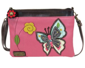 chala butterfly mini crossbody handbag convertible strap (pink)