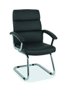 hon traction guest chair with softhread leather, in black (hvl102)