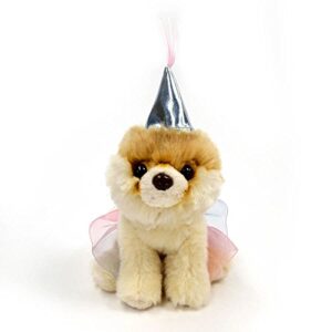 GUND World’s Cutest Dog Boo Itty Bitty Boo #046 Princess Stuffed Animal Plush, 5", Ivory/Silver (4060864)