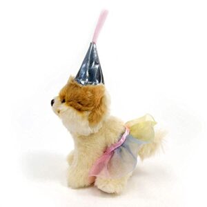 GUND World’s Cutest Dog Boo Itty Bitty Boo #046 Princess Stuffed Animal Plush, 5", Ivory/Silver (4060864)