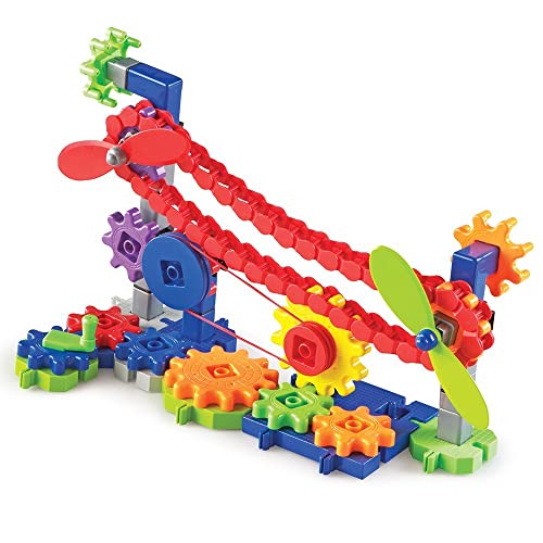 Learning Resources Gears! Gears! Gears! Machines in Motion,116 Pieces, Ages 5+, STEM Toys, Gear Toy, Puzzle, Early Engineering Toys