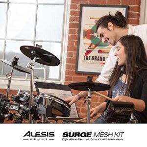 Alesis Drums Surge Mesh Kit - Electric Drum Set with USB MIDI Connectivity, Mesh Heads, Solid Rack and Drum Module Including 40 Kits and 385 Sounds