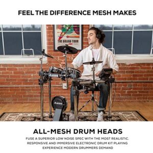 Alesis Drums Surge Mesh Kit - Electric Drum Set with USB MIDI Connectivity, Mesh Heads, Solid Rack and Drum Module Including 40 Kits and 385 Sounds