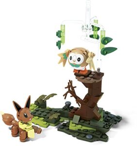 mega construx pokemon rowlet vs. eevee building set