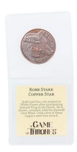 game of thrones robb stark cooper star coin replica