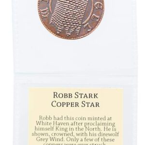 Game of Thrones Robb Stark Cooper Star Coin Replica