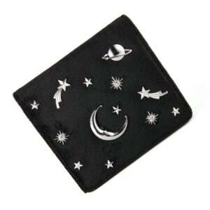 women velvet starry sky bifold wallet card holder organizer coin purse with hasp