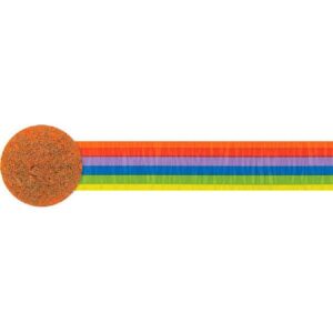 amscan rainbow printed crepe party streamer