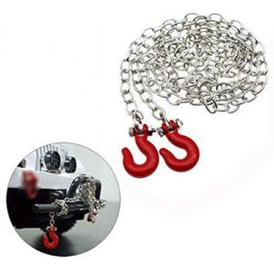 share goo mini metal trailer hook & chain compatible with 1/10 rc4wd d90 axial scx10 rc crawler car truck