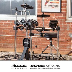 Alesis Drums Surge Mesh Kit - Electric Drum Set with USB MIDI Connectivity, Mesh Heads, Solid Rack and Drum Module Including 40 Kits and 385 Sounds