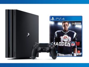 playstation 4 pro 1tb console + madden nfl 18 bundle ( 2 - items )