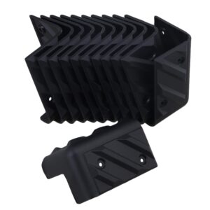 yibuy 48x48x80mm black plastic right angle corner for cabinet guitar amplifier stage speaker pack of 12