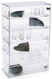 displays2go, glass retail display case for countertop, acrylic construction – clear (ttac247)