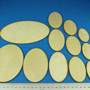 LITKO Miniature Base Set | Assorted Figure Stands | Wargames | Role-Playing Games | Laser-Cut 3mm Plywood (56 Pack Metric Circular Sampler)