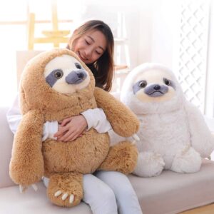 Winsterch Giant Stuffed Animal Big Sloth Stuffed Animals Plush Sloth Toy for Kids,Boy,Girls,27.5 inches Large Stuffed Sloth Animal for Birthday Christmas Valentine's for Her(Brown)