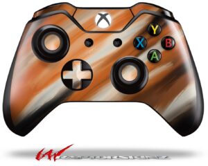 wraptorskinz decal style vinyl skin wrap compatible with xbox one original wireless controller paint blend orange