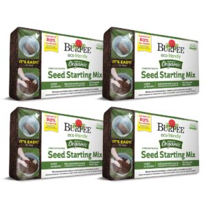 burpee 8 qt organic coir compressed seed starting mix 4 pack