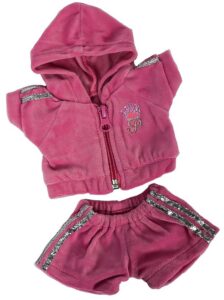 fun and sporty pink jogging outfit teddy bear clothes fits 8"-10" stuffed animals