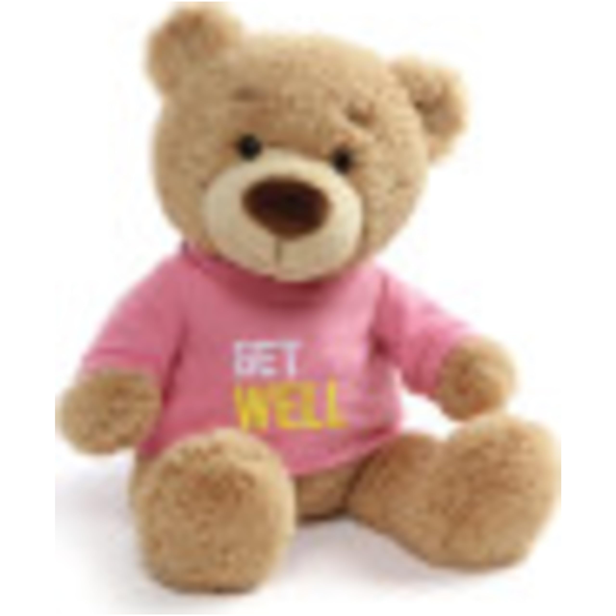 GUND Get Well T-Shirt Message Teddy Bear Stuffed Animal Plush, Pink, 12.5"