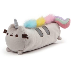 gund pusheen pusheenicorn plush stuffed accessory pencil case gray, 8.5"