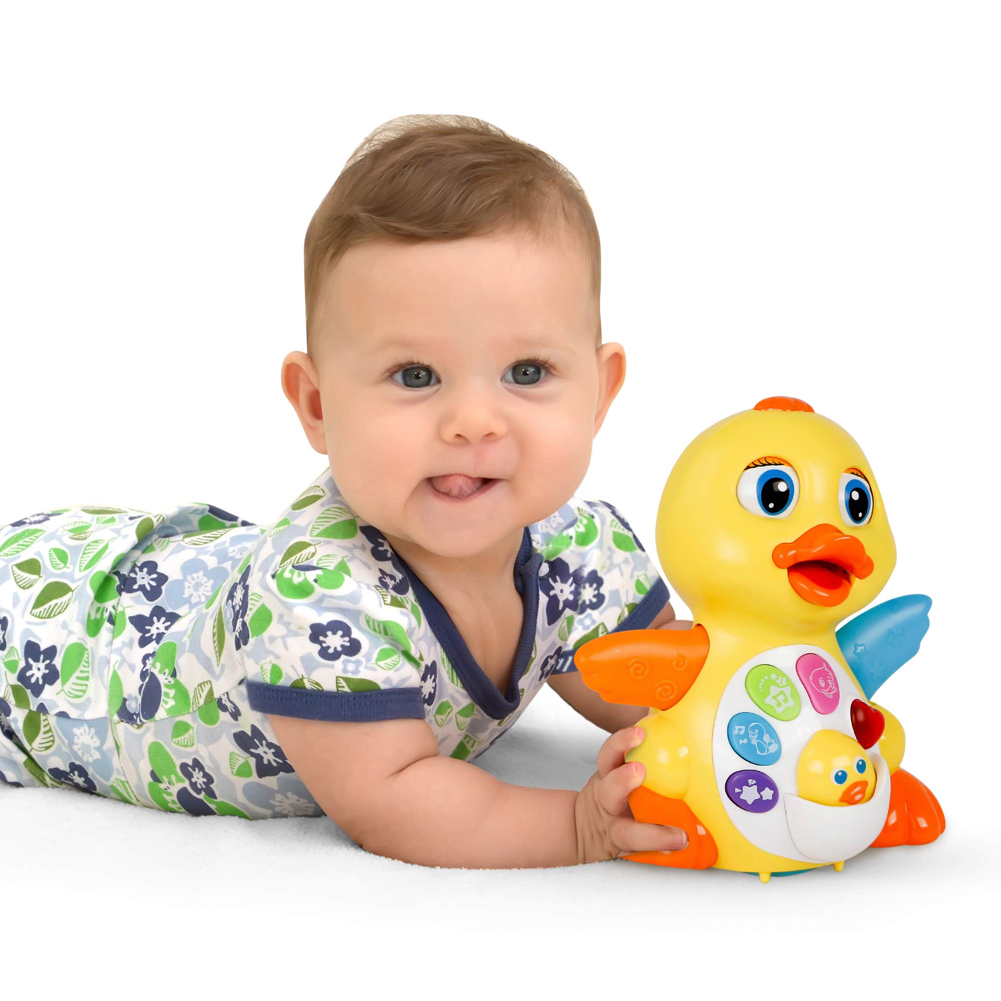 CifToys Light Up Duck Toy, Musical Baby Toys, Walking Flapping Dancing Duck Toys for 3 2 1 Year Old Gifts, Toddler Toys- Dancing, Singing, Electronic Duck Toy with Lights and Adjustable Sound