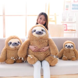 Winsterch Giant Stuffed Animal Big Sloth Stuffed Animals Plush Sloth Toy for Kids,Boy,Girls,27.5 inches Large Stuffed Sloth Animal for Birthday Christmas Valentine's for Her(Brown)