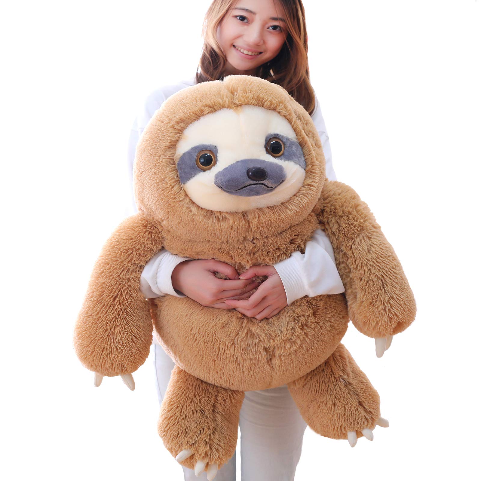 Winsterch Giant Stuffed Animal Big Sloth Stuffed Animals Plush Sloth Toy for Kids,Boy,Girls,27.5 inches Large Stuffed Sloth Animal for Birthday Christmas Valentine's for Her(Brown)