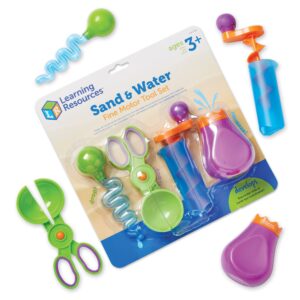 learning resources sand & water fine motor set, construction toy, 4 pieces, ages 3+