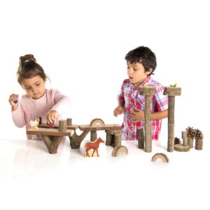 Guidecraft Branch Blocks - 36 Piece Kid's Natural Wooden Unit Building Set, Tree Block Stacking Sorting Toy for Toddlers