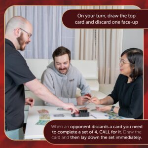 Continuum Games Mah Jongg Card Game Gold Standard Edition for Family Fun - American & Chinese Rules Great Gift for Teens & Adults Portable & Easy to Learn with Stunning Artwork Not Just Tiles