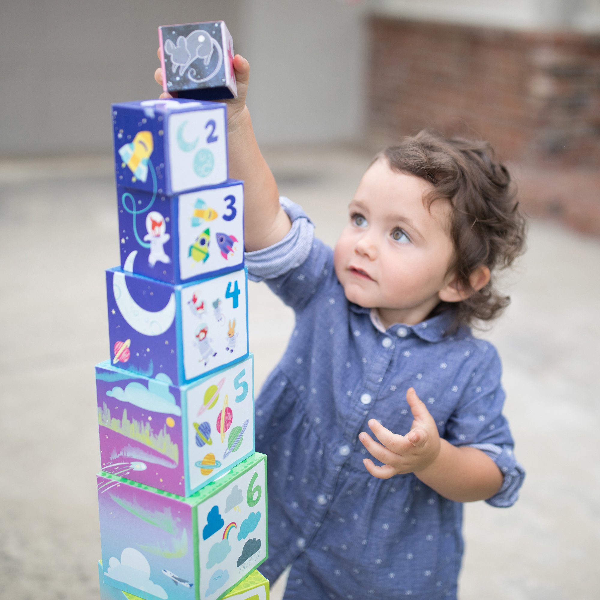 Educational Insights Bright Basics Nest & Stack Cubes, Stacking Cubes, Toddler Toys, Ages 2+