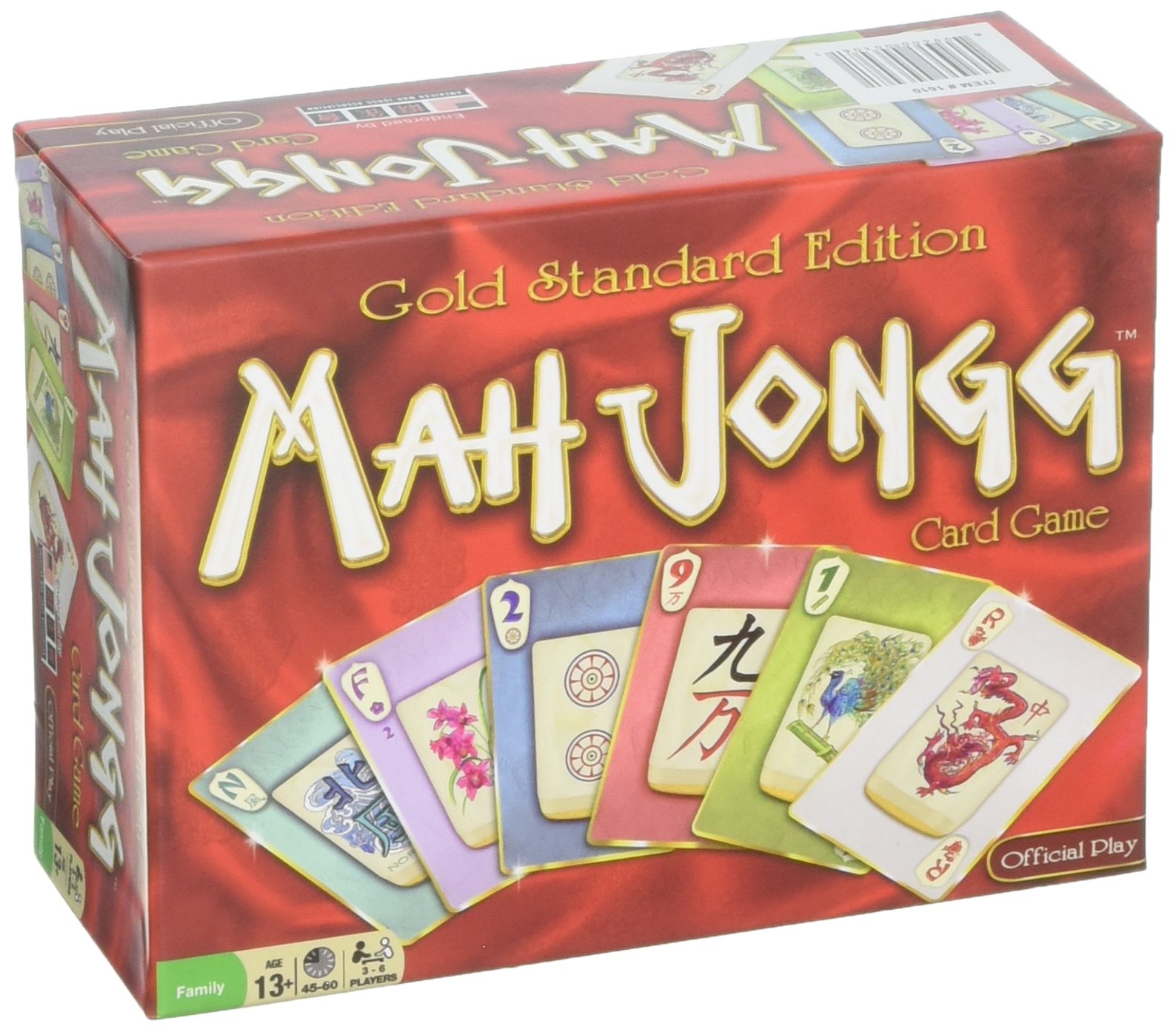 Continuum Games Mah Jongg Card Game Gold Standard Edition for Family Fun - American & Chinese Rules Great Gift for Teens & Adults Portable & Easy to Learn with Stunning Artwork Not Just Tiles