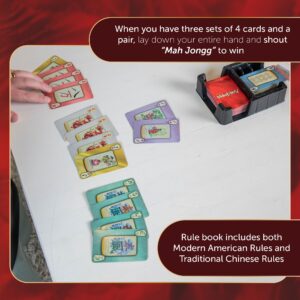 Continuum Games Mah Jongg Card Game Gold Standard Edition for Family Fun - American & Chinese Rules Great Gift for Teens & Adults Portable & Easy to Learn with Stunning Artwork Not Just Tiles