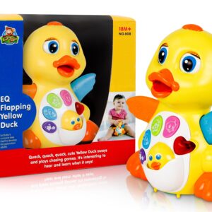 CifToys Light Up Duck Toy, Musical Baby Toys, Walking Flapping Dancing Duck Toys for 3 2 1 Year Old Gifts, Toddler Toys- Dancing, Singing, Electronic Duck Toy with Lights and Adjustable Sound