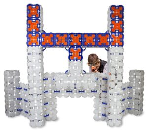 blaster boards - 6 pack | kids fort building kit for nerf wars & creative play | 276 piece set