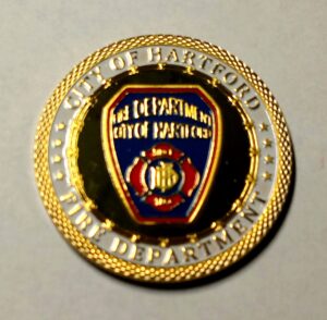 hartford fire department firefighter colorized challenge art coin