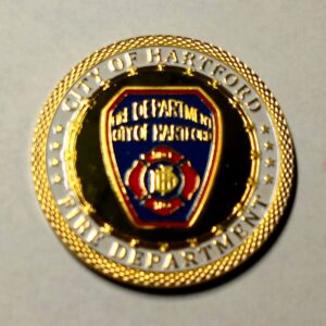 Hartford Fire Department Firefighter Colorized Challenge Art Coin