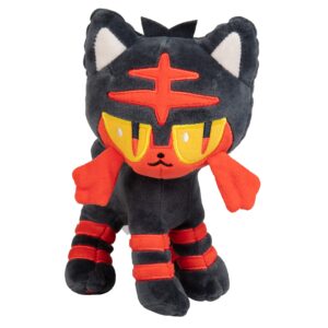 pokémon 8" litten plush - officially licensed - sun and moon starter - authentic soft stuffed animal toy figure - valentine's day & easter basket stuffer gift for kids, boys, girls - 2+