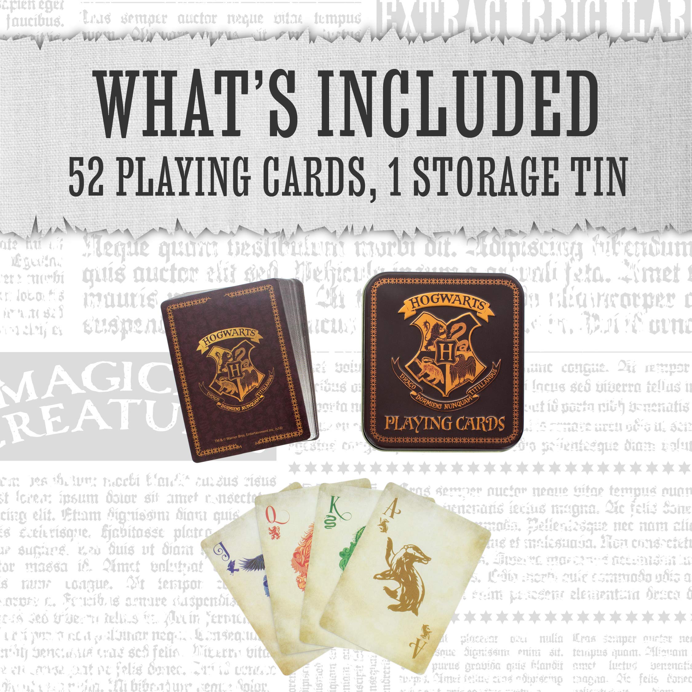 Harry Potter Playing Cards with Hogwarts House Symbols