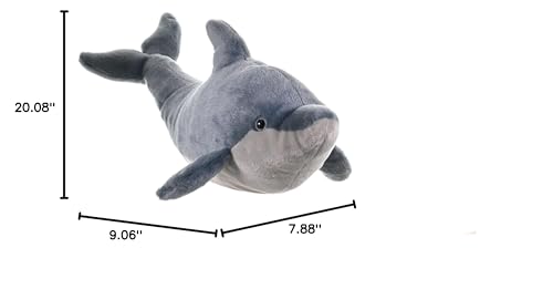 Wild Republic Dolphin Plush, Stuffed Animal, Plush Toy, Gifts for Kids, Cuddlekins 20 inches