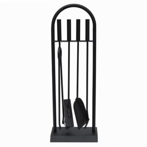 jvl 11-324 lambeth contemporary fireside companion arch tool set, steel, black, 23 x 14 x 66 cm, 4 pieces …