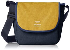 anello(アネロ) flap mini shoulder bag, navy/yellow