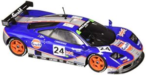 scalextric mclaren f1 gtr gulf edition le mans 1995 1:32 slot race car c3969, blue/white & orange