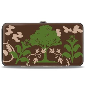 buckle-down womens buckle-down hinge - earthy brown/green wallet, multicolor, 7 x 4 us