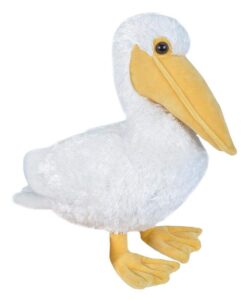 wild republic pelican white, cuddlekins, stuffed animal, 12 inches, gift for kids, plush toy, fill is spun recycled water bottles, multi (21467)