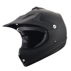 wow youth kids motocross bmx mx atv dirt bike helmet matt black