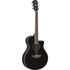 yamaha apx600 bl thin body acoustic-electric guitar, black